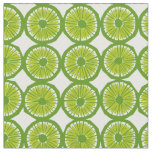 Pattern Of Green Lime Slices Fabric | Zazzle.com