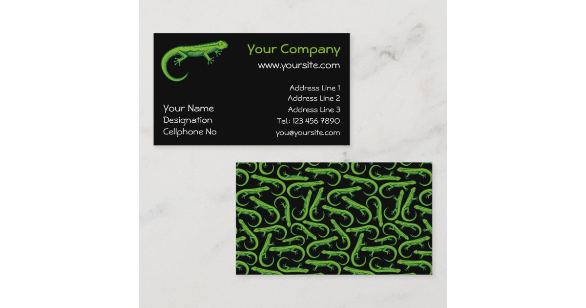 Green Lizard Business Card | Zazzle