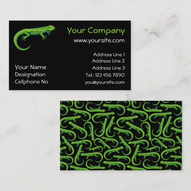 Green Lizard Business Card | Zazzle