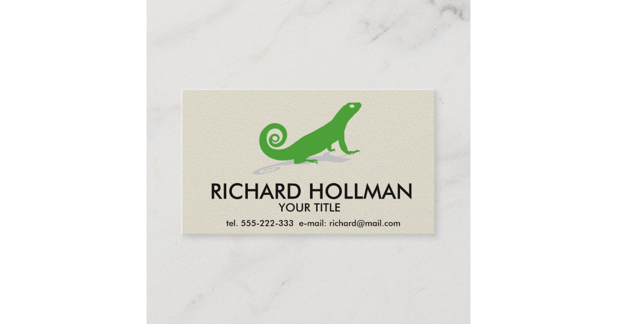 Green lizard business card | Zazzle