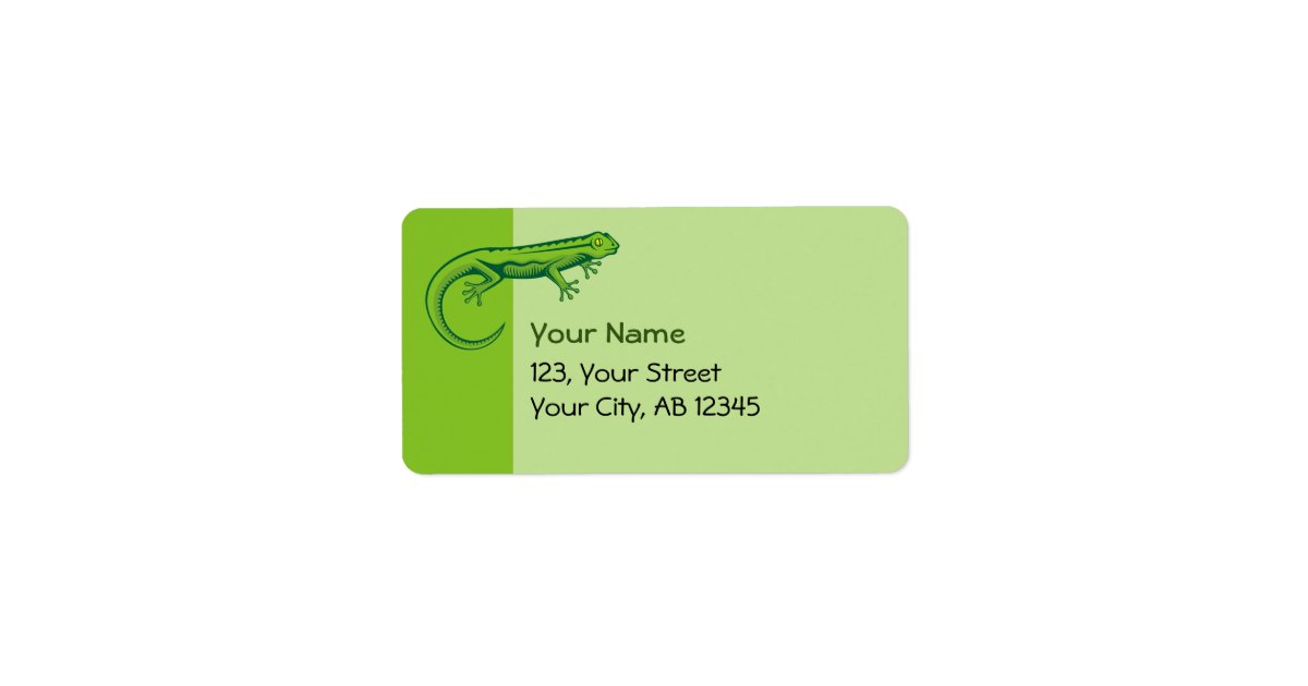 Green Lizard Label | Zazzle