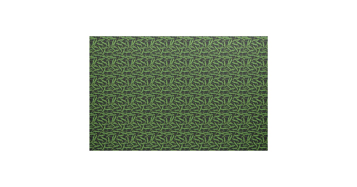 Green Lizard Pattern Fabric | Zazzle.com