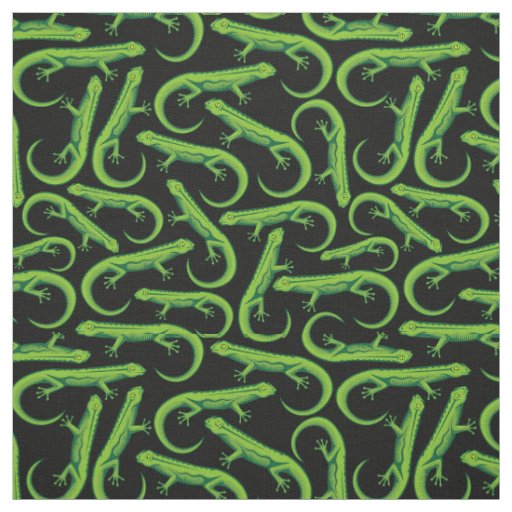 Green Lizard Pattern Fabric | Zazzle.com