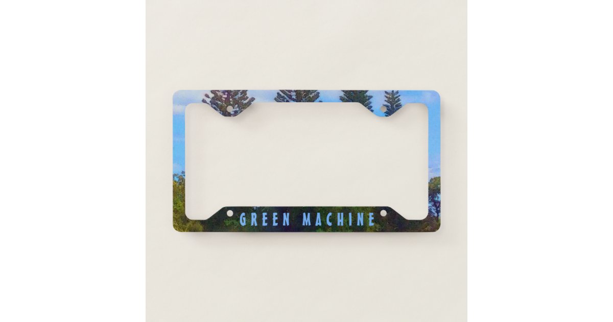 Green Machine License Plate Frame | Zazzle