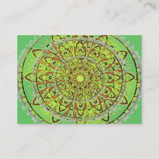 Green Mandala New Age Professional Profile Card | Zazzle