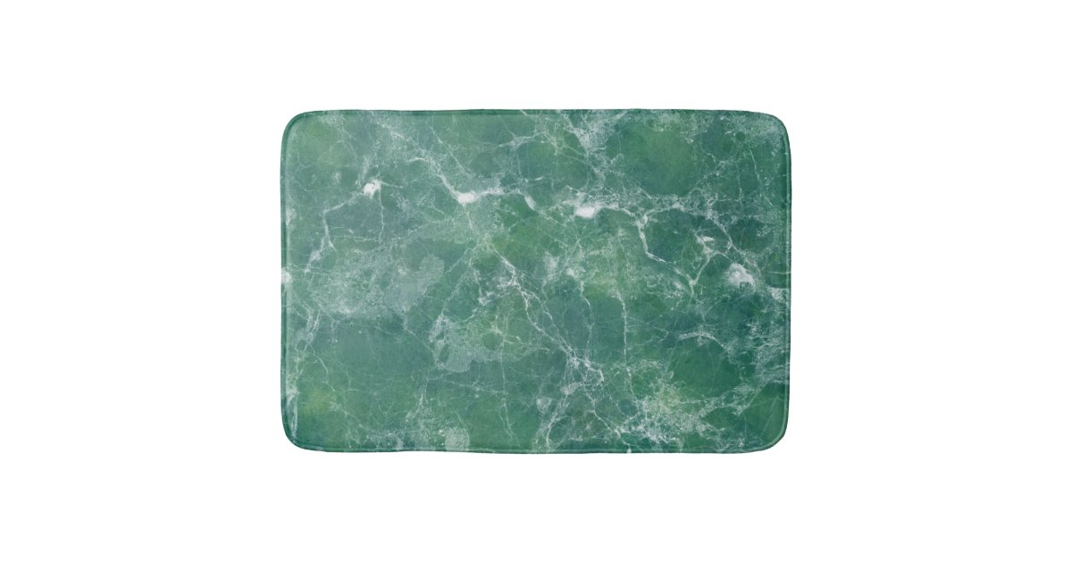 Green marble bath mat | Zazzle
