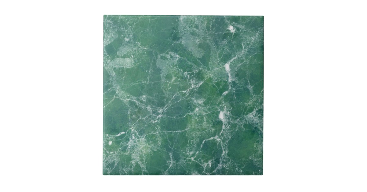 Green marble ceramic tile | Zazzle