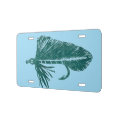 Green Matuka streamer, fly fishing, fly tying art License Plate | Zazzle