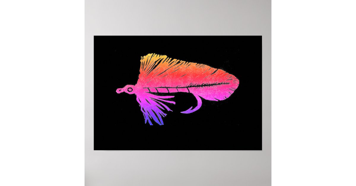 Green Matuka streamer, fly fishing, fly tying art Poster | Zazzle