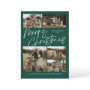 Green Merry Christmas Calligraphy Script 5 Photo Holiday Card | Zazzle