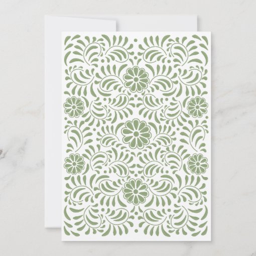 Green Mexican Talavera wedding invitation | Zazzle