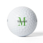 Green Monogram Initial and Name Personalized Golf Balls | Zazzle