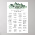 Green Mountain Country Alphabetical Seating Chart | Zazzle