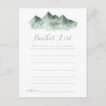 Green Mountain Country Bucket List Cards | Zazzle