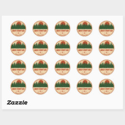 Green Mountain National Forest Classic Round Sticker | Zazzle