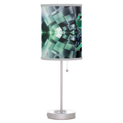 Green Music Bass Clef Fractal Table Lamp | Zazzle