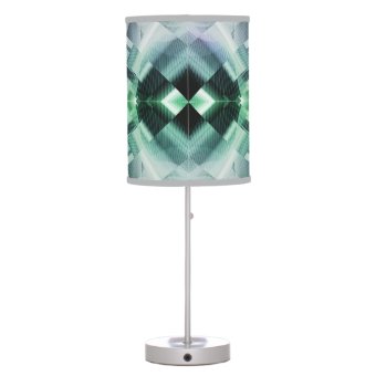 Green Music Bass Clef Fractal Table Lamp | Zazzle
