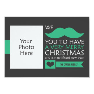 Mustache Christmas Cards - Greeting & Photo Cards | Zazzle