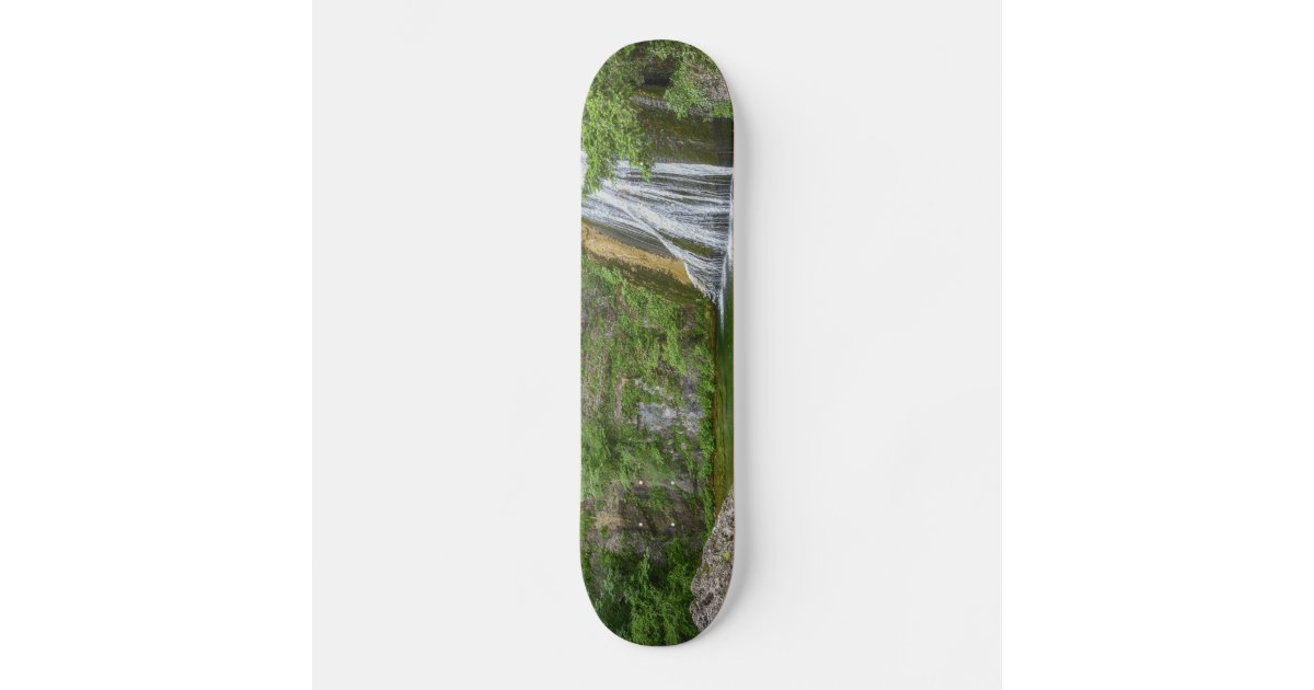Green Nature Waterfall Skateboard | Zazzle