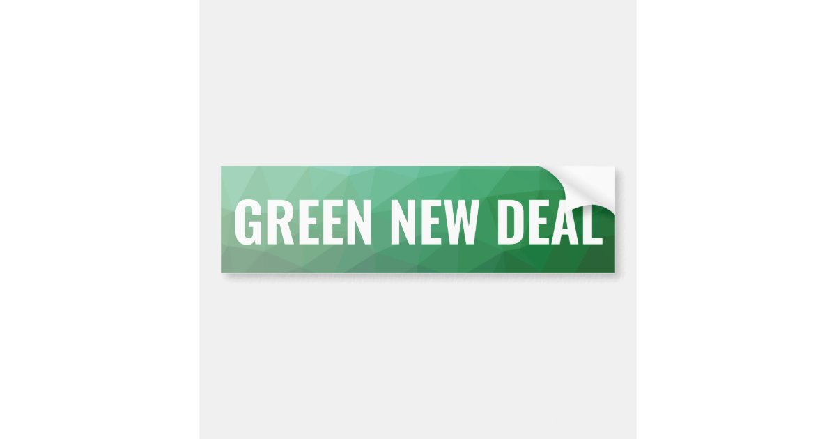 Green New Deal Geometric Bumper Sticker | Zazzle