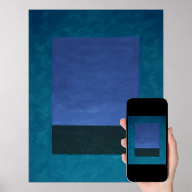 green on blue green poster | Zazzle