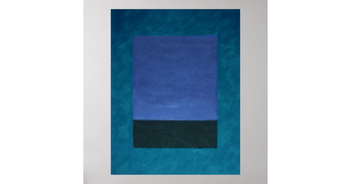 green on blue green poster | Zazzle