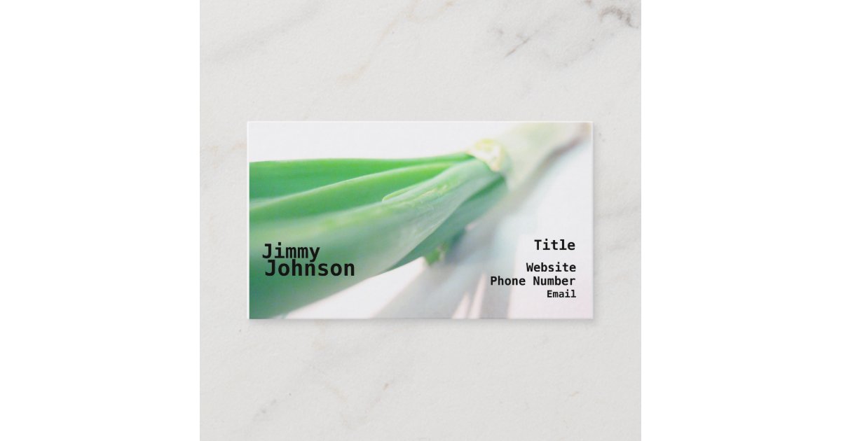 Green Onion Business Card | Zazzle