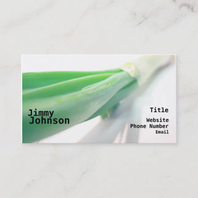 Green Onion Business Card | Zazzle