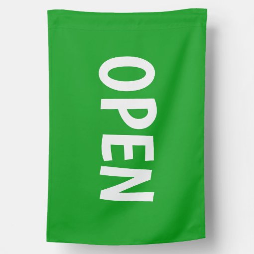 Green Open for Business Flag Sign | Zazzle