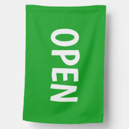 Green Open for Business Flag Sign | Zazzle