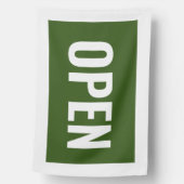 GREEN OPEN SIGN FLAG | Zazzle