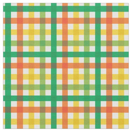 Yellow & Orange Squares Op Art Geometric Pattern Fabric | Zazzle