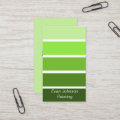Green Paint Samples Business Card | Zazzle