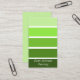 Green Paint Samples Business Card | Zazzle
