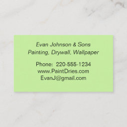 Green Paint Samples Business Card | Zazzle