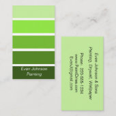 Green Paint Samples Business Card | Zazzle