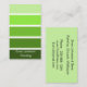 Green Paint Samples Business Card | Zazzle