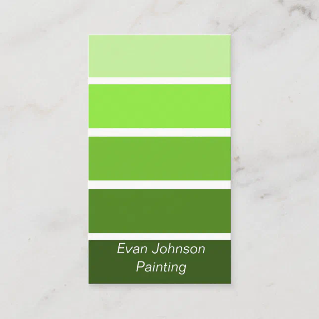 Green Paint Samples Business Card | Zazzle