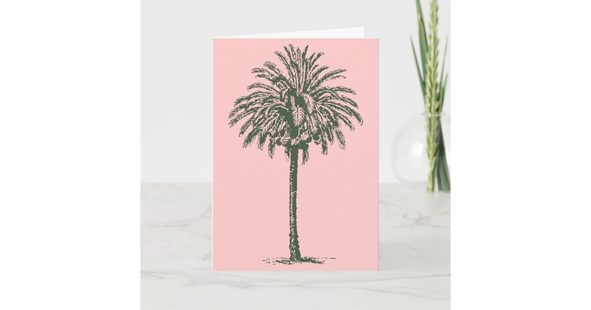 Green Palm Tree Card | Zazzle