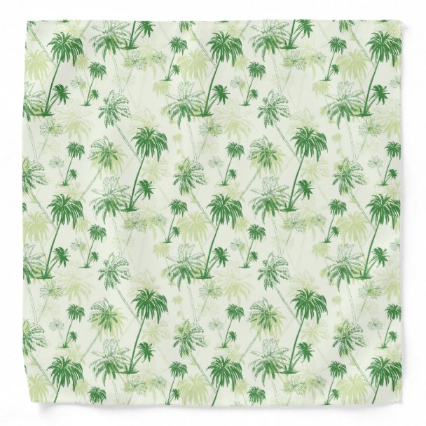 Green Palm Tree Pattern Fabric | Zazzle.com