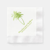 Green Palm Trees Beach Wedding Paper Napkins | Zazzle