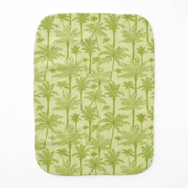 Green Palm Trees Pattern Fabric | Zazzle
