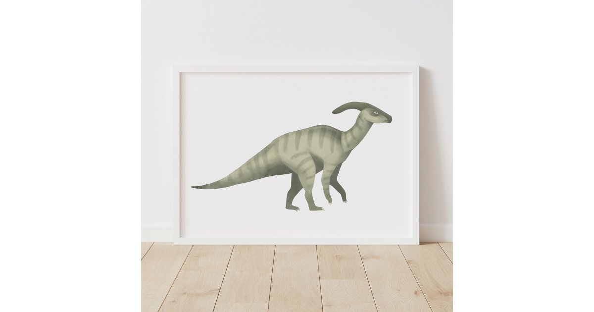 Green Parasaurolophus Dinosaur Poster | Zazzle