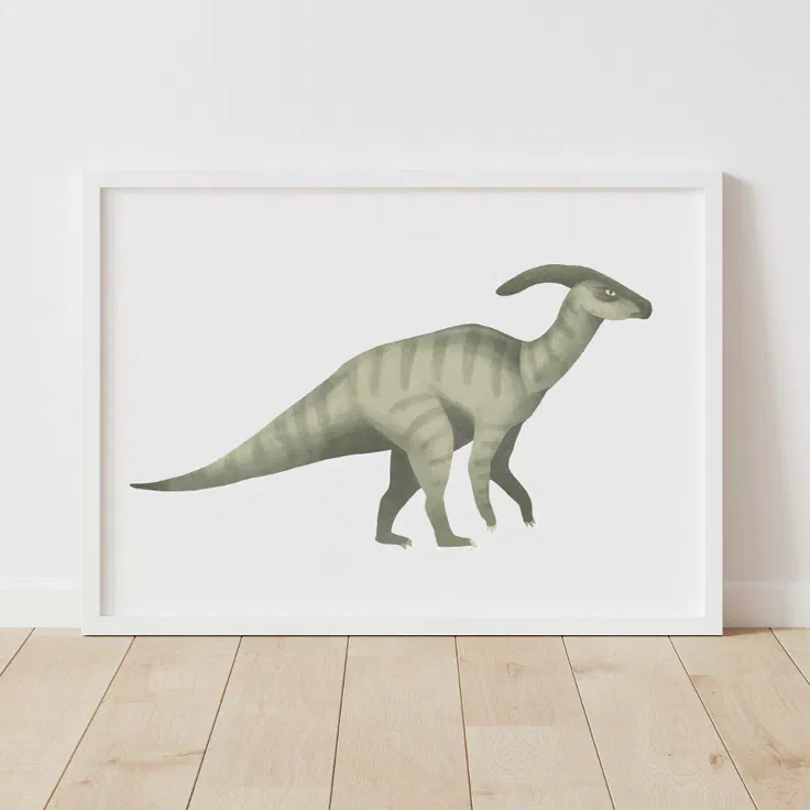 Green Parasaurolophus Dinosaur Poster | Zazzle