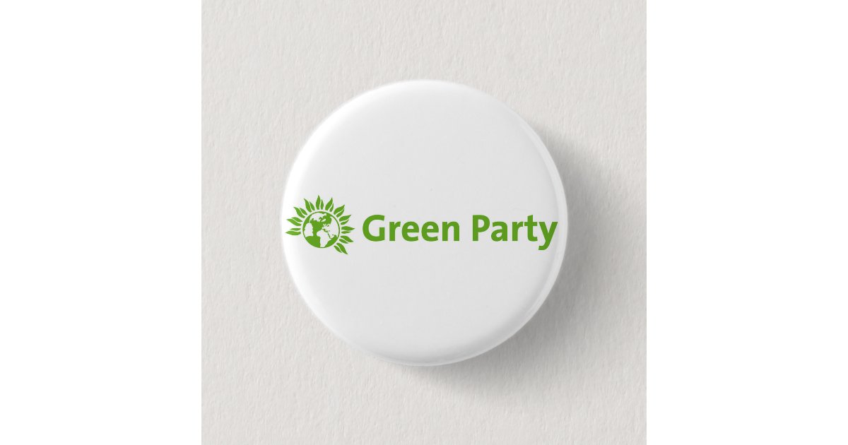 Green Party Logo Pinback Button | Zazzle