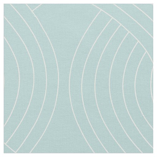 Green Pattern, White Interlocking Repeating Lines Fabric | Zazzle