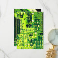 Green PCB board, electronic parts printed circuit Thank You Card | Zazzle