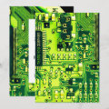 Green PCB board, electronic parts printed circuit Thank You Card | Zazzle