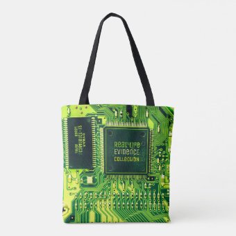 Green PCB board, electronic parts printed circuit Tote Bag | Zazzle