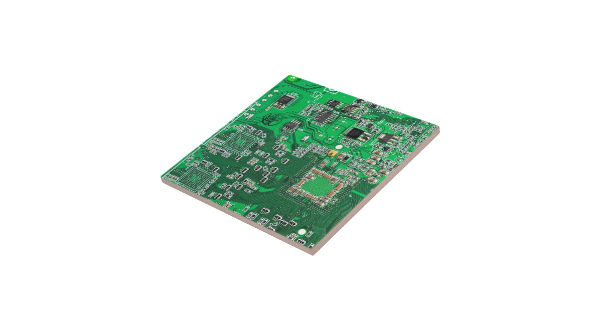Green PCB Circuit Board Design for IT Pros Ceramic Tile | Zazzle